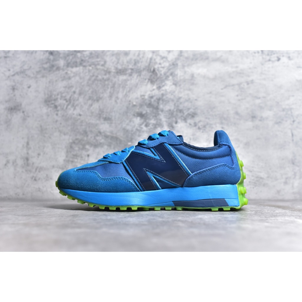New Balance NB327 Blue Green รองเท้าวิ่งออกกำลังกายวินเทจน้ำหนักเบาดูด ...