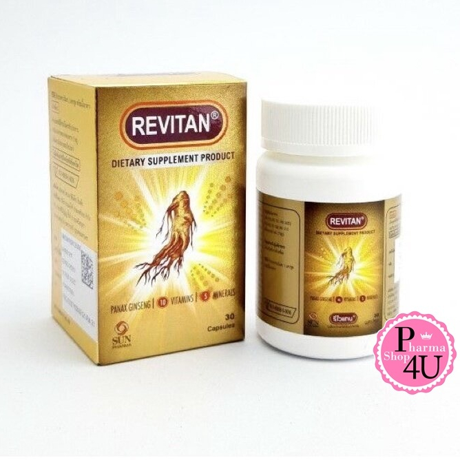 รีไวแทน Revitan อาหารเสริม บำรุงร่างกายผู้ชาย โสม ผสมวิตามินและเกลือแร่ ...