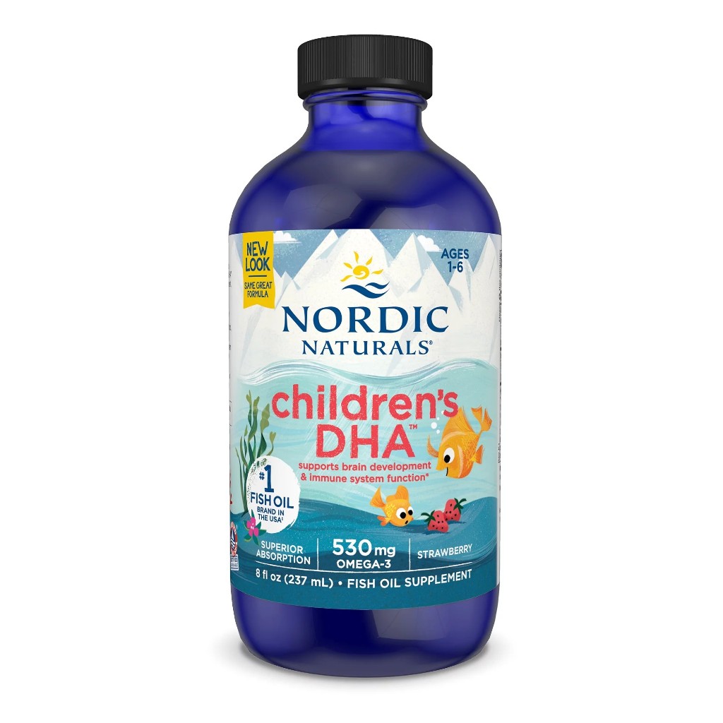 Nordic Naturals เสริมสมาธิ , Children's DHA , Ages 1-6, Strawberry 237 ...