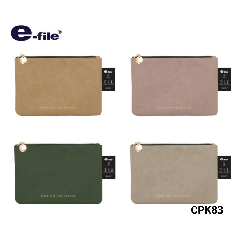 E-File กระเป๋าดินสอ CPK83 ผลิตจากวัสดุ PU ที่ทนรอยขีดข่นและทนน้ำ | Shopee Thailand