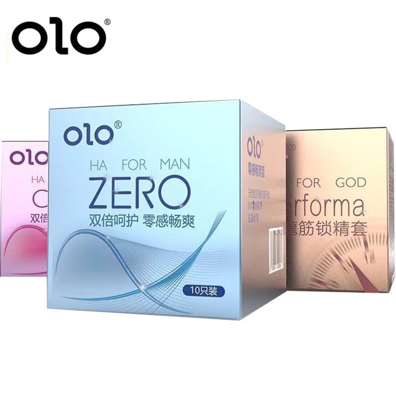 OLO extra thin 001 condoms 10pcs 50/52/54mm ถุงยางอนามัยรุ่นอัพเกรด ถุงยางอนามัย แบบบาง ขนาด ...