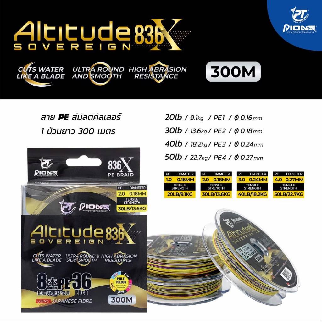 สาย PE Altitude PE1 PE2 PE3 PE4 1ม้วนยาว300เมตร ถัก8 งานทะเล งานหนัก โคตรเหนียว | Shopee Thailand