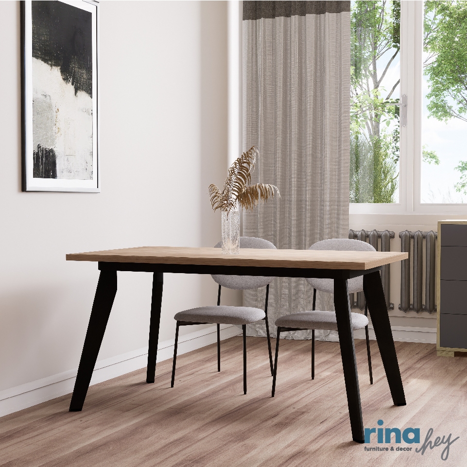 Rina Hey โต๊ะอาหาร รุ่น CHAPTER RECTANGULAR/145 | Shopee Thailand
