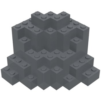 Lego Part - Rock Panel 8 x 8 x 6 Medium Symmetric (MURP) รหัส 23996 ...