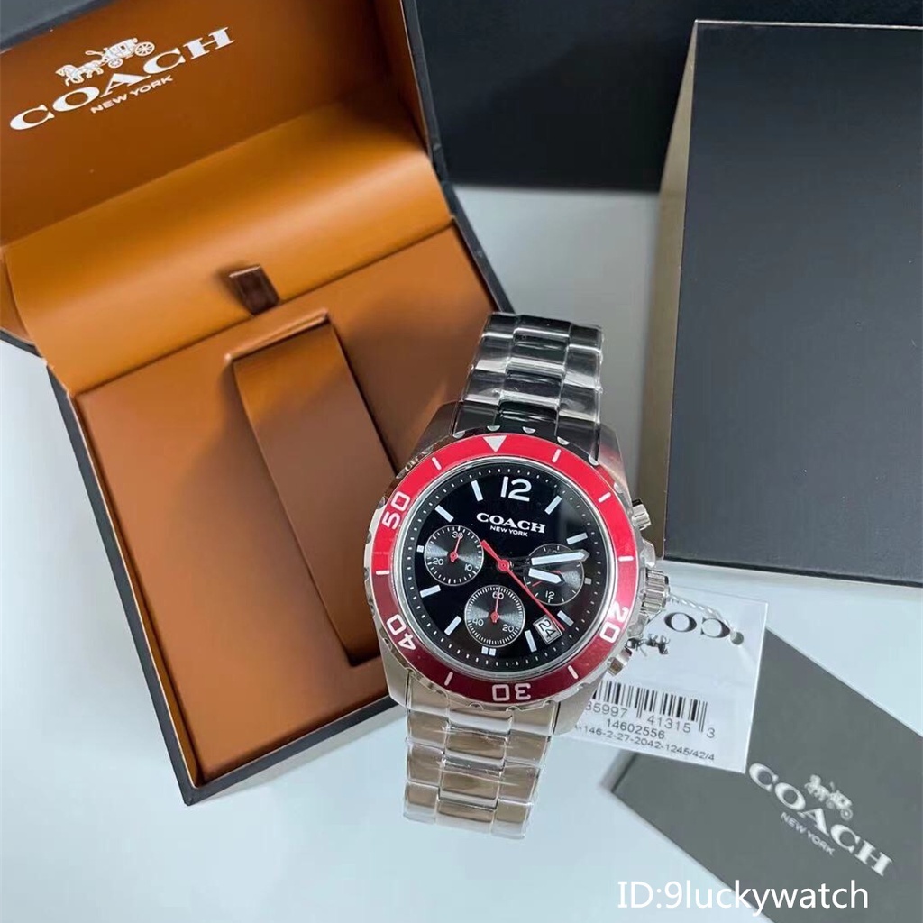 Coach Kent series versatile man's chrono analog stainless steel quartz ...