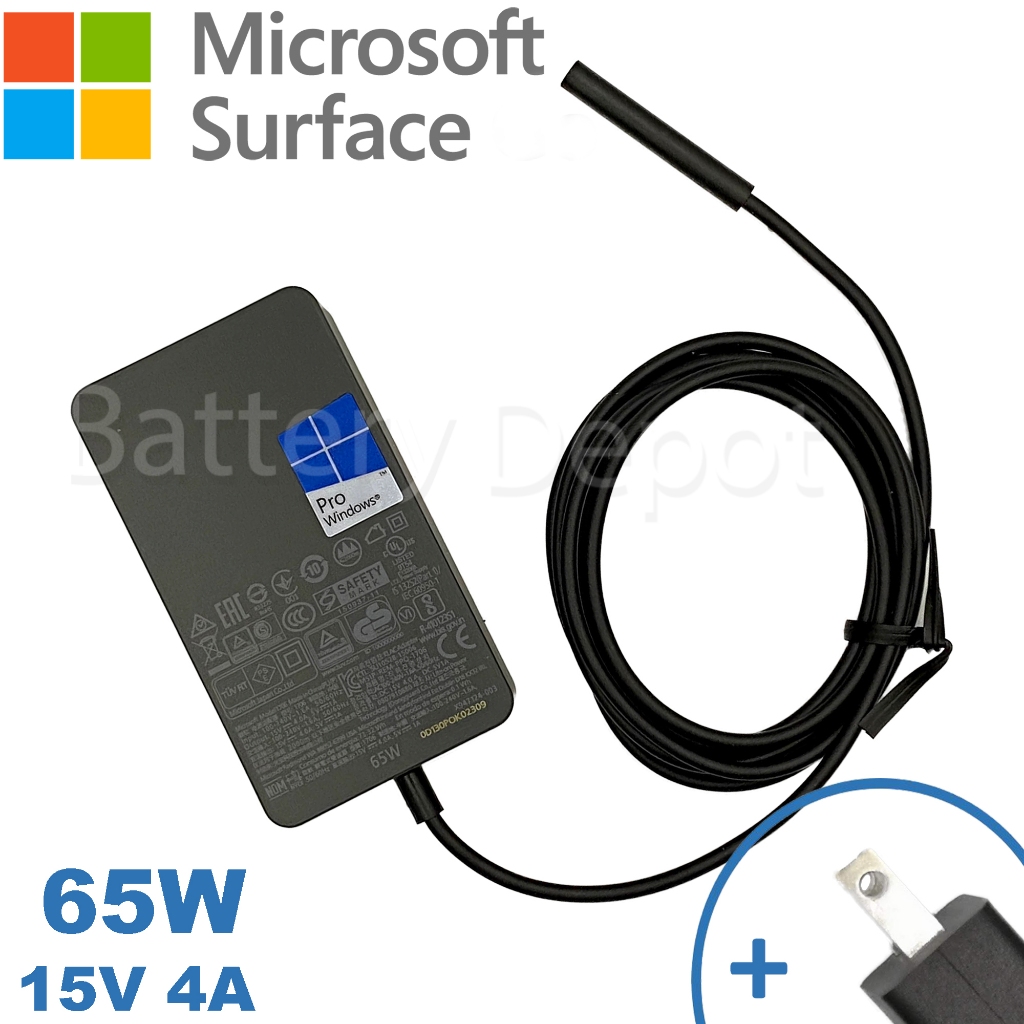 Microsoft Surface Adapter ของแท้ ค่าไฟ 65W 15V 4A สายชาร์จ Surface Pro 7 8 9 / Surface 1706 ...