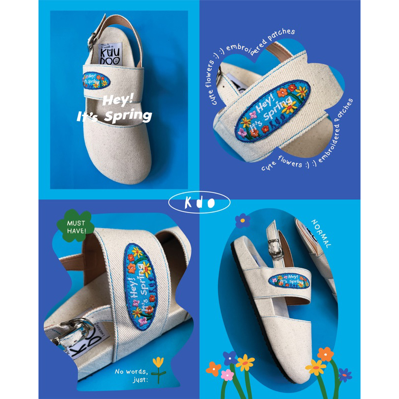 Preorder-Hey! it’s spring-รองเท้ารัดส้นแบบหัวปิด | Shopee Thailand