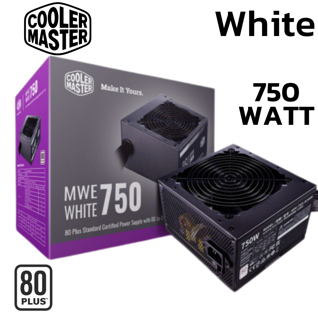 POWER SUPPLY (อุปกรณ์จ่ายไฟ) COOLER MASTER MWE 750 WHITE 230V - V2 ...