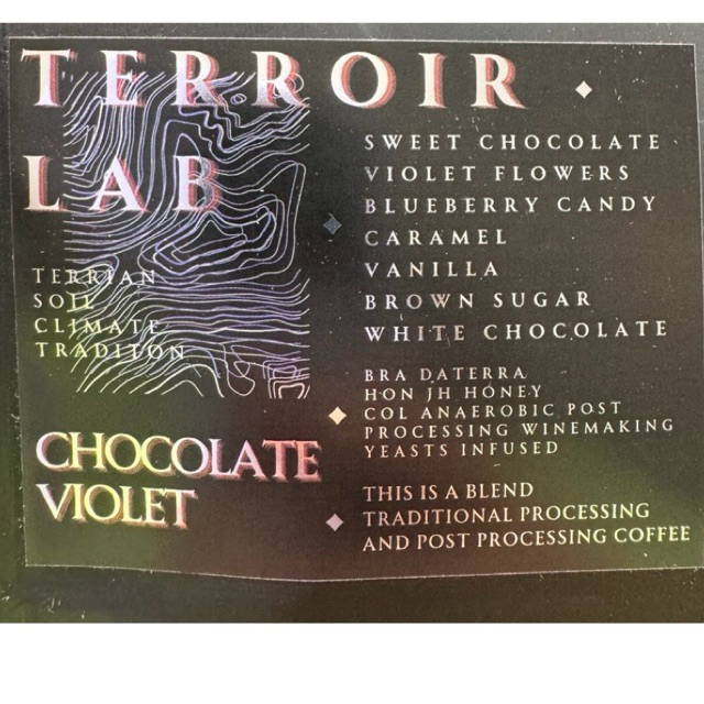 "CHOCOLATE VIOLET" [Terroir Laboratory ] - Sweet Chocolate, Violet ...