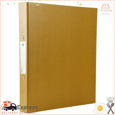 แฟ้ม 2 ห่วง A4 สัน 3.5 ซม. สีทอง ตราช้าง 221/File 2 rings A4 ridge ...