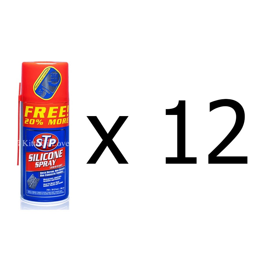 **ยกลัง 12 ขวด** STP silicone spray ซิลิโคน สเปรย์ หล่อลื่น ป้องกันสนิม ...