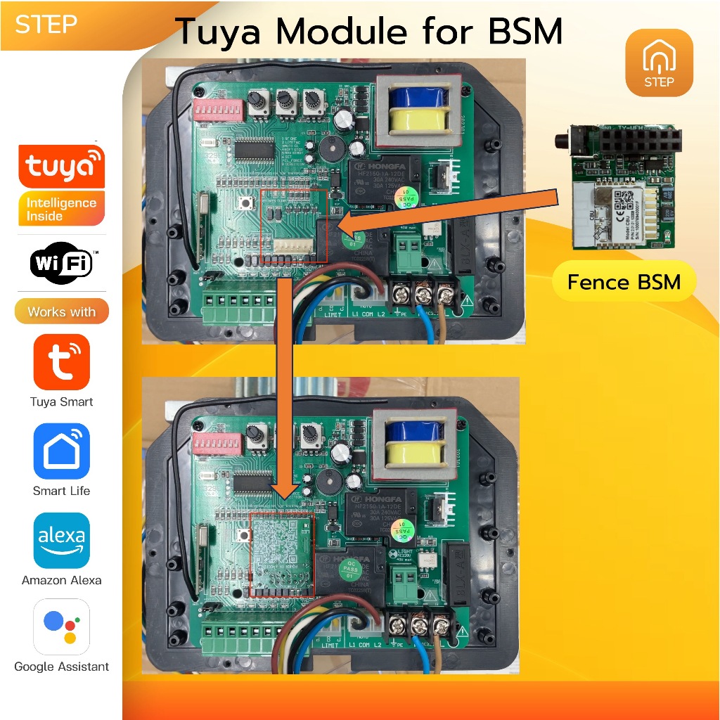 Tuya สวิตช์คุมมอเตอร์รั้วประตูอัตโนมัติ WiFI Gate Opener Module พร้อม ...