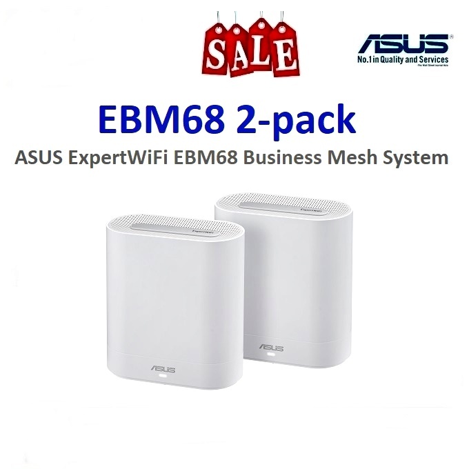ASUS ExpertWiFi (EBM68) AX7800 Tri-Band Business WiFi 6 System router ...