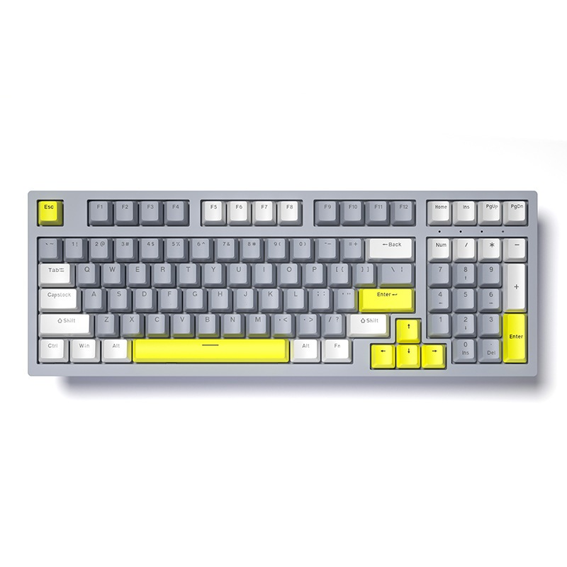 K98 RGB คีย์บอร์ดไทย mechanical keyboard 98 คีย์ Wired สำหรับการเล่นเกม ...