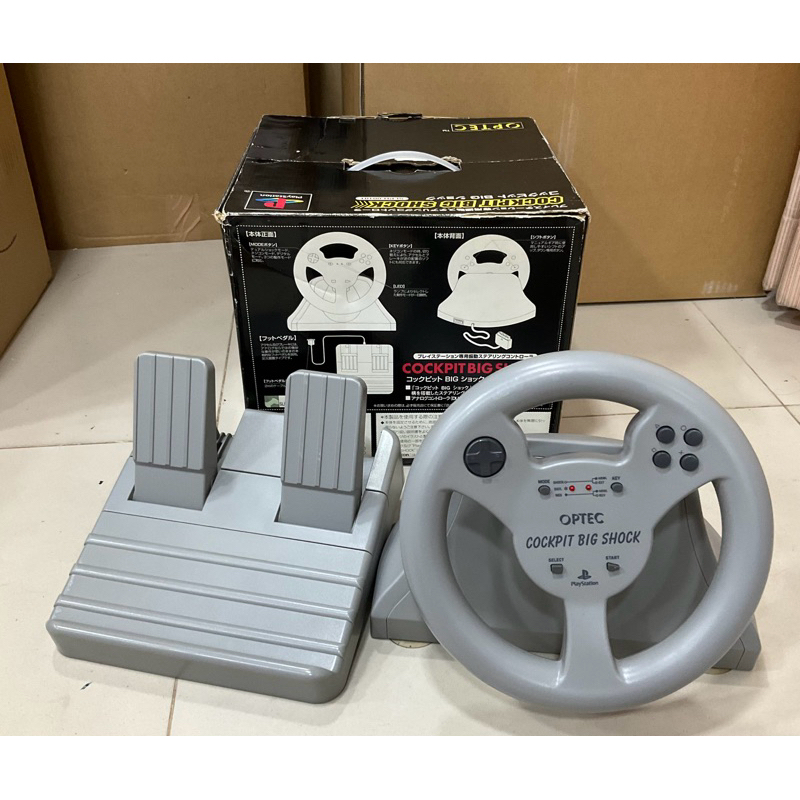 Cockpit Big Shock 2 Wheel Controller Ps1 Ps2 จอยพวงมาลัย งาน Optec ...