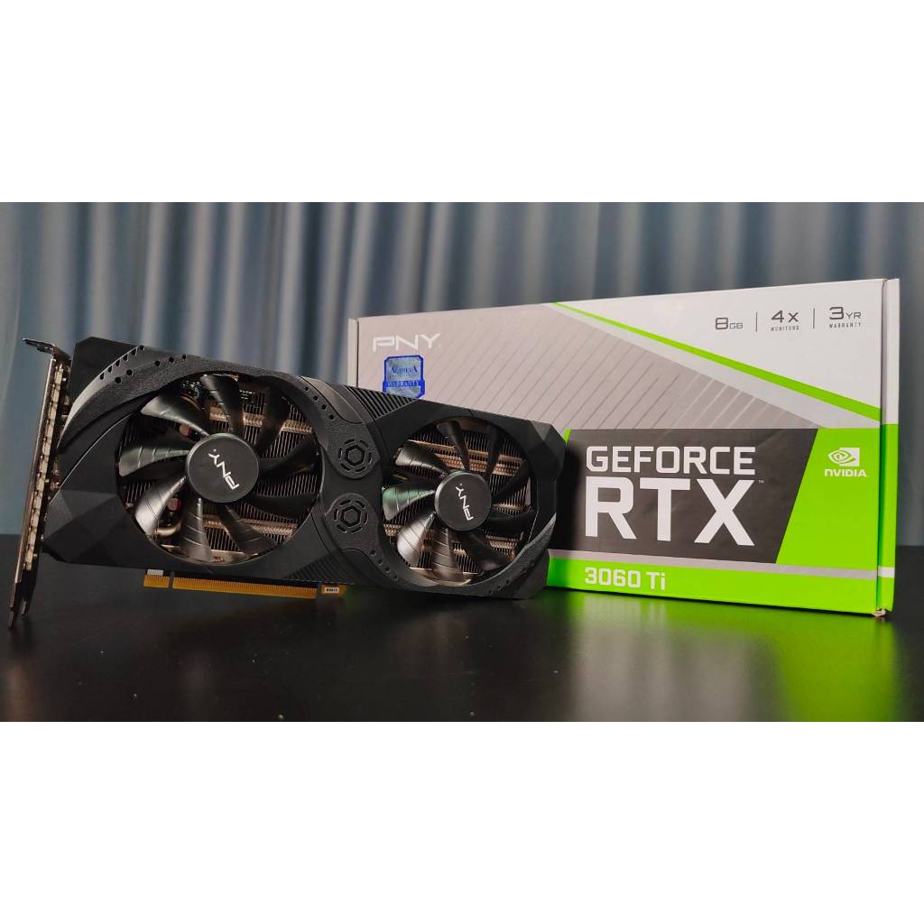การ์ดจอ VGA PNY RTX 3060TI UPRISING DUAL FAN 8GB DDR6 ประกันร้าน 14 วัน ...