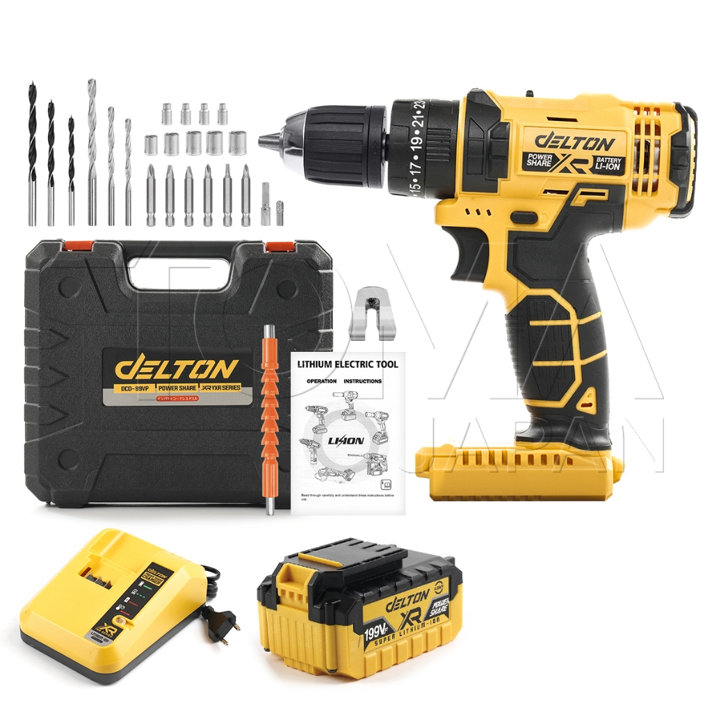 DELTON สว่านไร้สาย 3 ระบบ 99V/199V YXR Series รุ่น DCD-99VP ใช้งานร่วมกับ แบตเตอรี่ Power Share ...