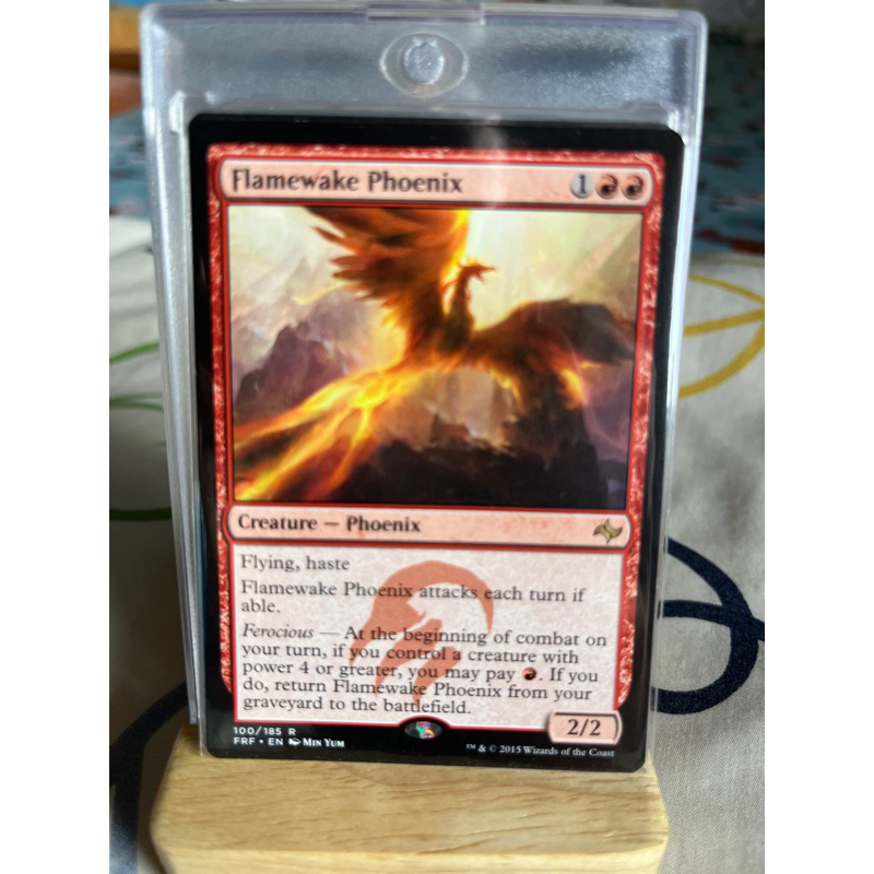 การ์ด MTG Flamewake Phoenix Red Magic the gathering EDH รุ่น FRF สภาพ ...