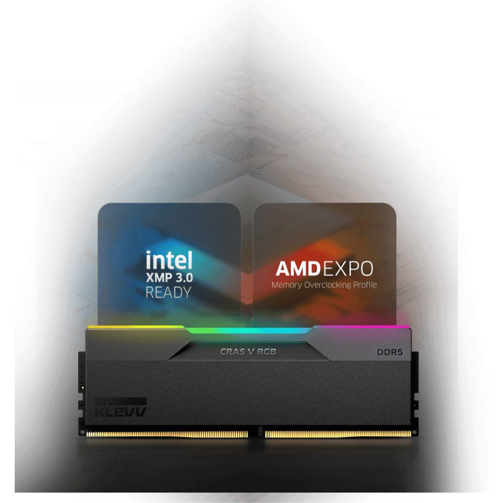 KLEVV CRAS V RGB DDR5 Gaming OC Memory - Ram 64GB (32GBx2) 6000MHz ...