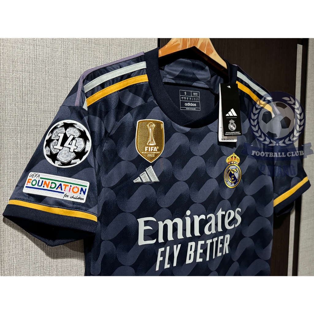 New !! เสื้อ เรอัล มาดริด 3A เกรดแฟนบอล Away ชุดเยือน ปี 23/24 ฟลู ...
