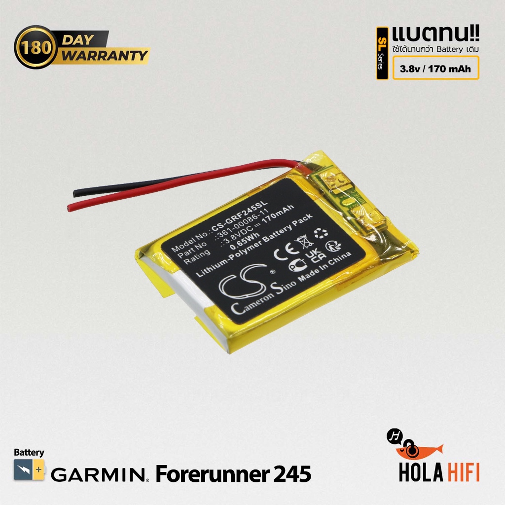 Battery Cameron Sino Li-ion / 3.8V / 170mAh / 0.65Wh CS-GRF245SL For ...