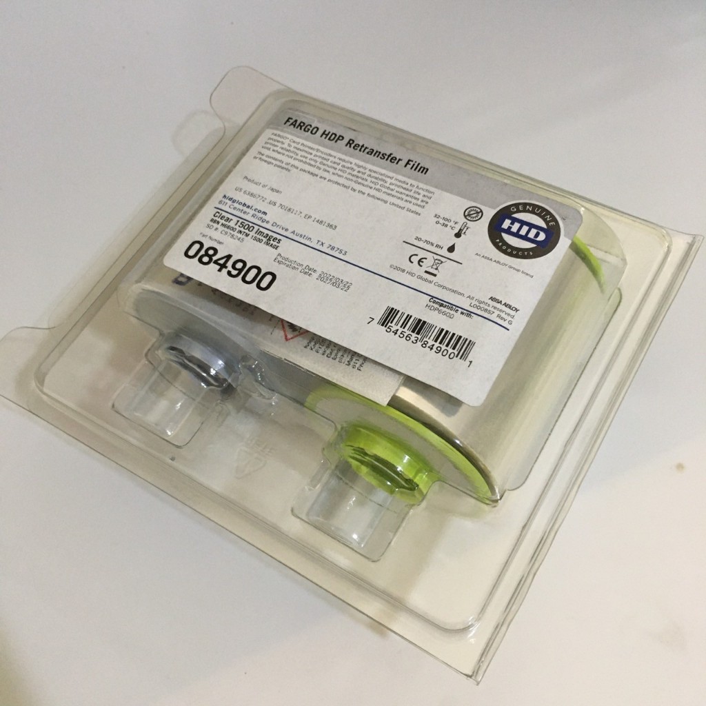 HID Fargo 084900/084911 ชุดเคลือบฟิล์ม (Retransfer film) สำหรับเครื่อง ...
