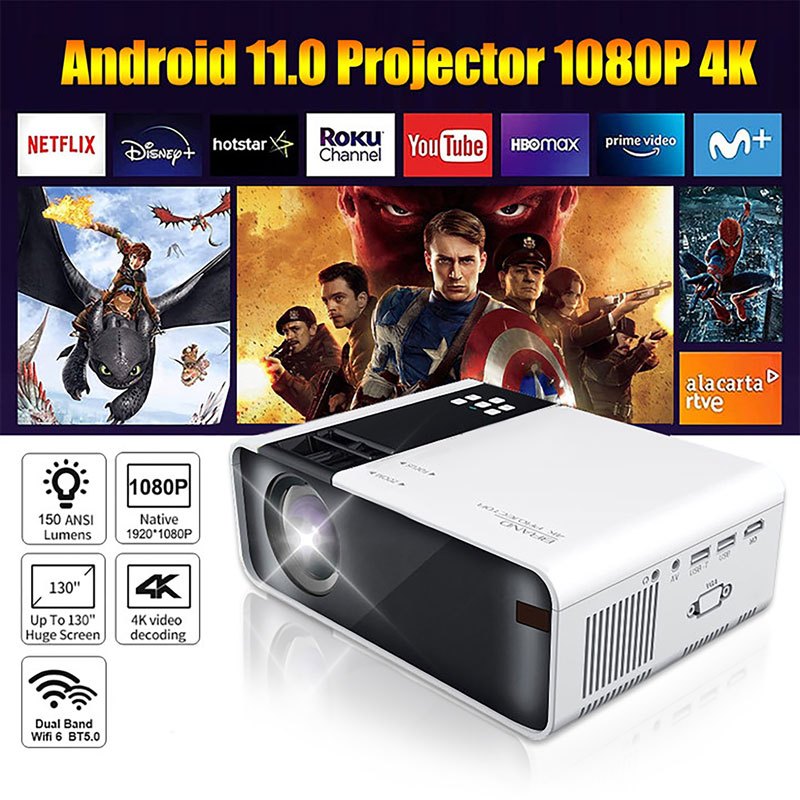 (พร้อมส่ง) โปรเจคเตอร์ G86 6000 LENS Android Projector มินิโปรเจคเตอร์ ...