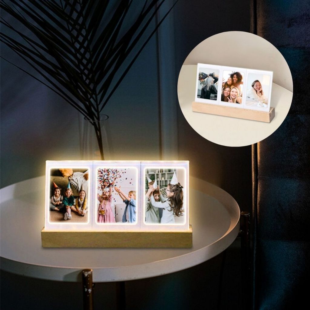 กรอบใส่รูปโพลารอยด์ / Instax mini / การ์ด แบบ 3 กรอบ มีทั้งแบบมีไฟ และ ...