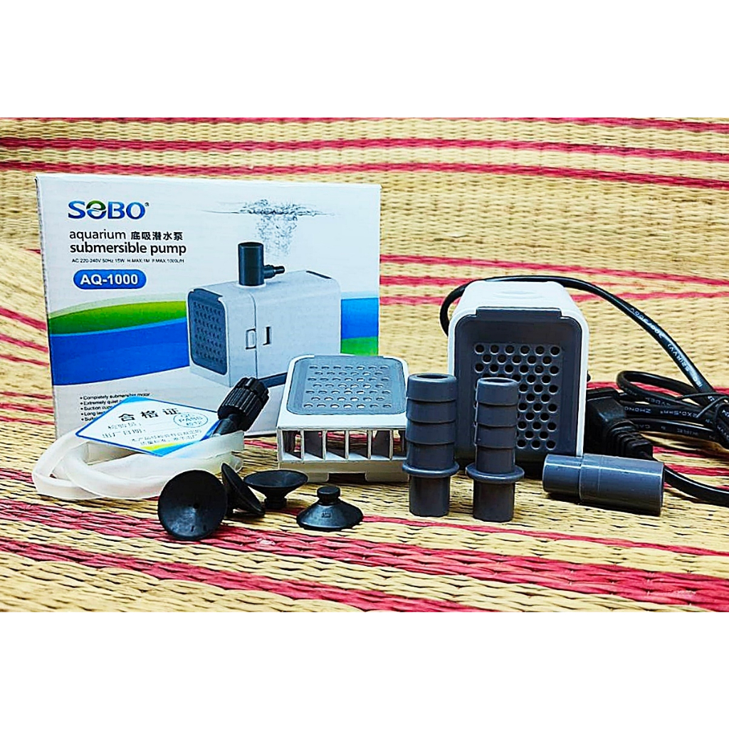 ปั๊มน้ำตู้ปลา SOBO AQ500, AQ1000, AQ1500 ปั๊มน้ำ SOBO AQ-500F, AQ-1000F ...