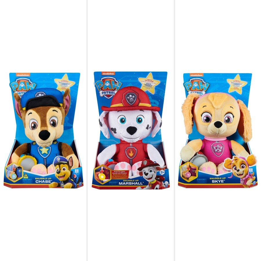 ตุ๊กตาหมา พาว พาโทรล ถือไฟฉาย มีเสียง มีไฟ มีเพลงกล่อมนอน Paw Patrol, Snuggle Up | Shopee Thailand