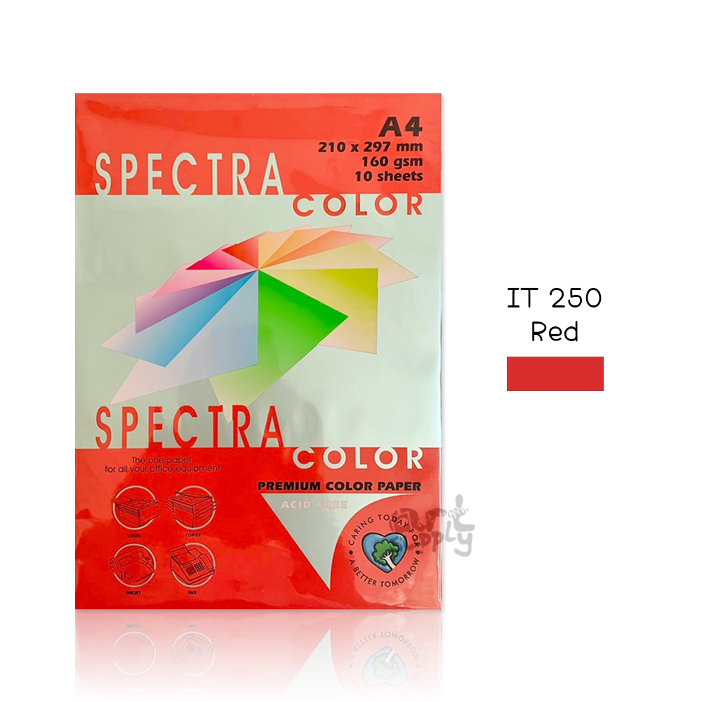 กระดาษสี 2 หน้า Spectra Color Paper A4 160g แพ็ค 10 แผ่น | Shopee Thailand