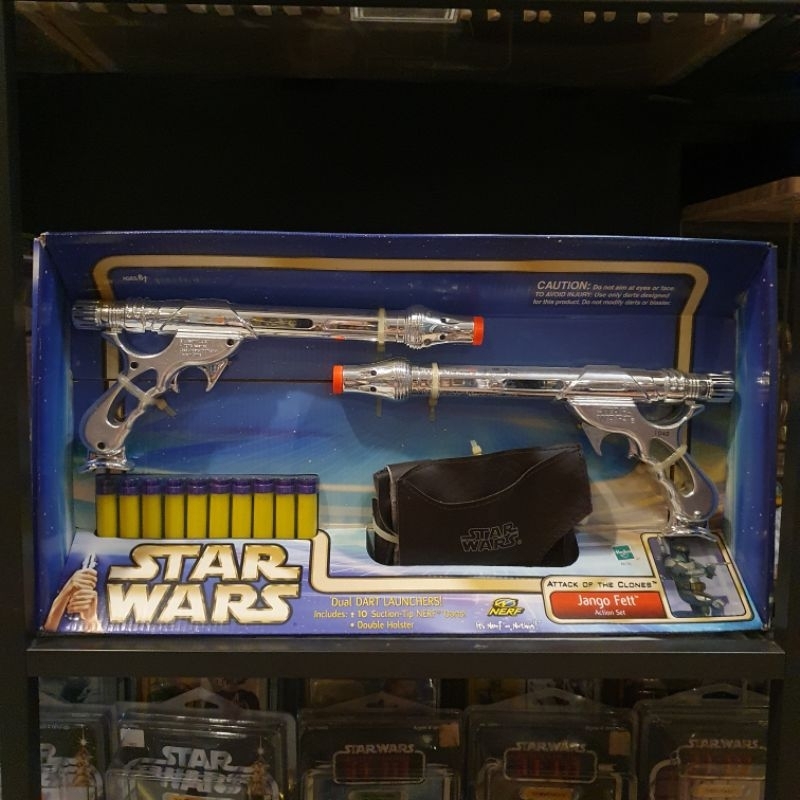 Star wars x NERF gun Jango fett Action set Double blaster 2002 | Shopee Thailand