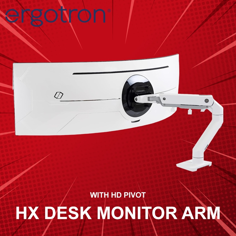 แขนจับจอ Ergotron รุ่น HX Desk Monitor Arm with HD Pivot ประกันศูนย์ 10 ...