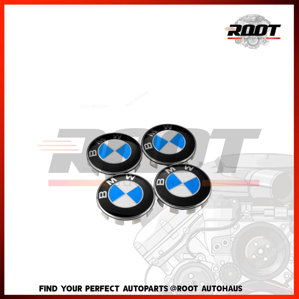 ฝาครอบดุมล้อ BMW 68 MM สำหรับรุ่น E30 E36 E46 E60 X0 E83 E90 E92 F10 ...
