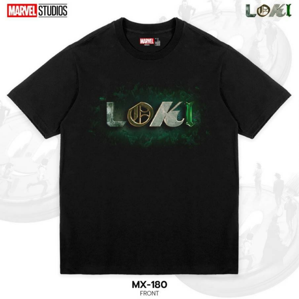 เสื้อยืด marvel ลิขสิทธิ์แท้ loki collection (สีดำ/สกรีนหน้า-หลัง) | Shopee Thailand