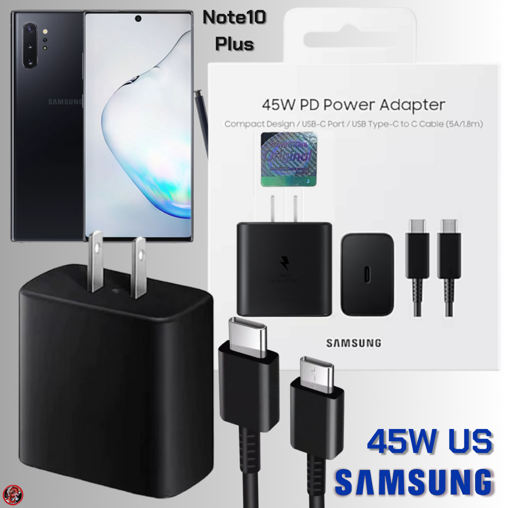 ที่ชาร์จ อะแดปเตอร์ Samsung USB-C 45W หัวและสาย Type-C US Adapter Fast charge สำหรับ ซัมซุง ...