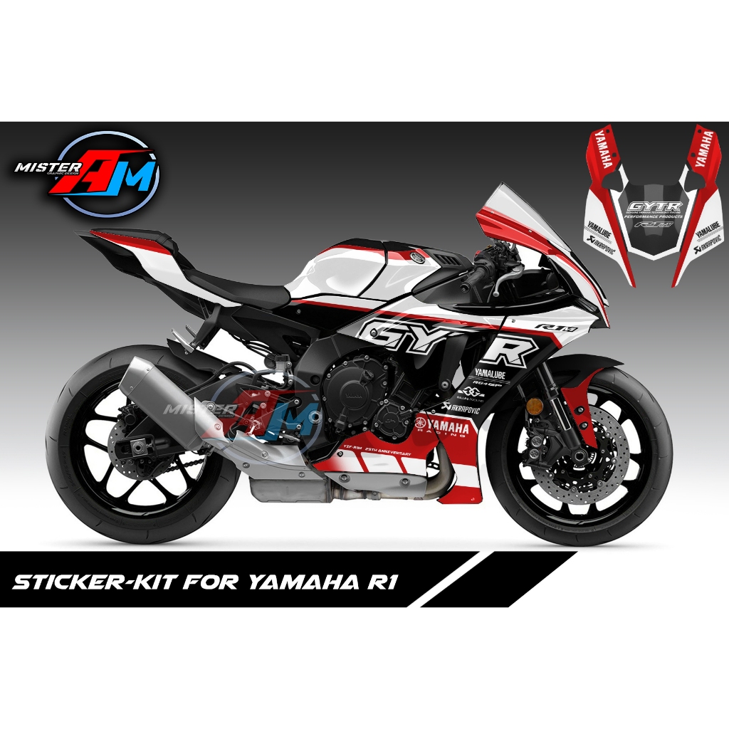 (Mr.AM) ชุดสติ๊กเกอร์ [เกรด Premium] Yamaha YZF-R1 2020 (GYTR 25TH ...