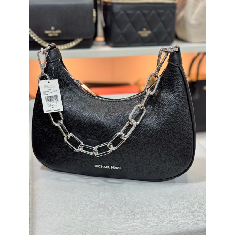 Michael Kors MK Cora Large Leather Chain Shoulder Bag 35S2S4CW3L ...