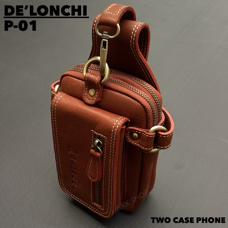 De’lonchi กระเป๋าร้อยเข็มขัดหนังแท้ กป.เหน็วเอว รหัสP-01 ซองใส่โทรศัพท์ ...