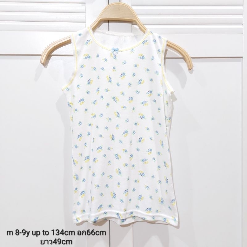 เสื้อซับในเด็ก m แท้100% สีขาวลายดอกไม้น่ารักๆ ผ้านิ่มมากๆค่ะ ไซส์ 8-9y up to 134cm | Shopee ...