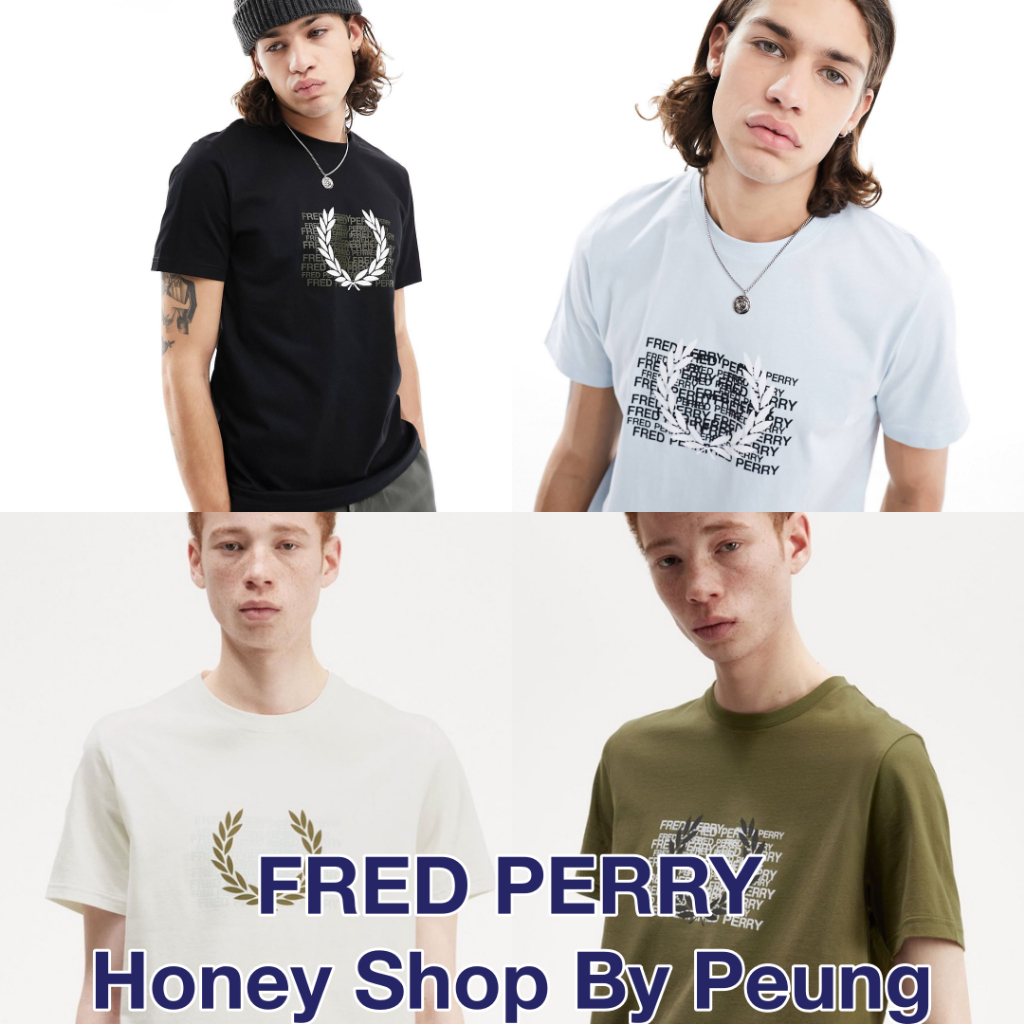 [เก็บโค้ดลด 30% ของแท้ พร้อมส่งในไทย] Fred Perry Fred Perry Graphic T ...