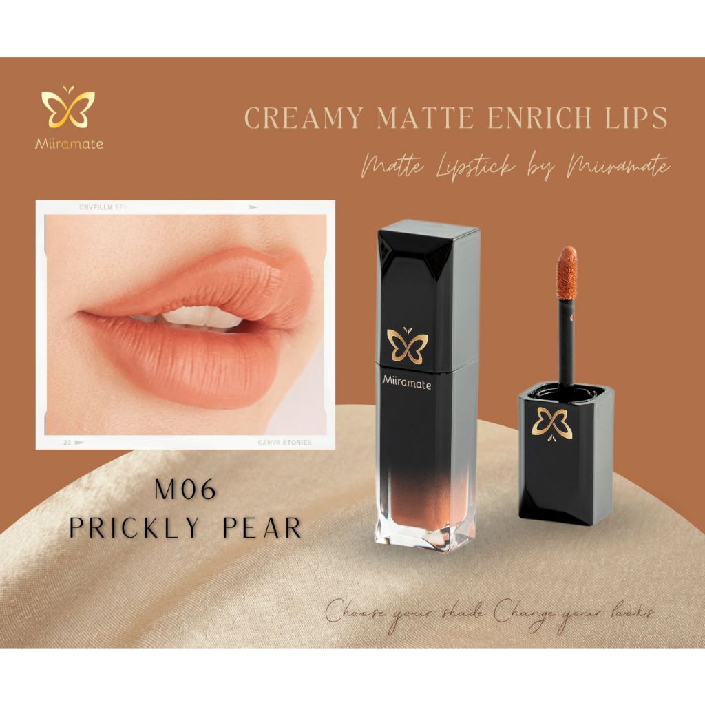 Creamy Matte Enrich Lips M06 สีส้มโอรส | Shopee Thailand