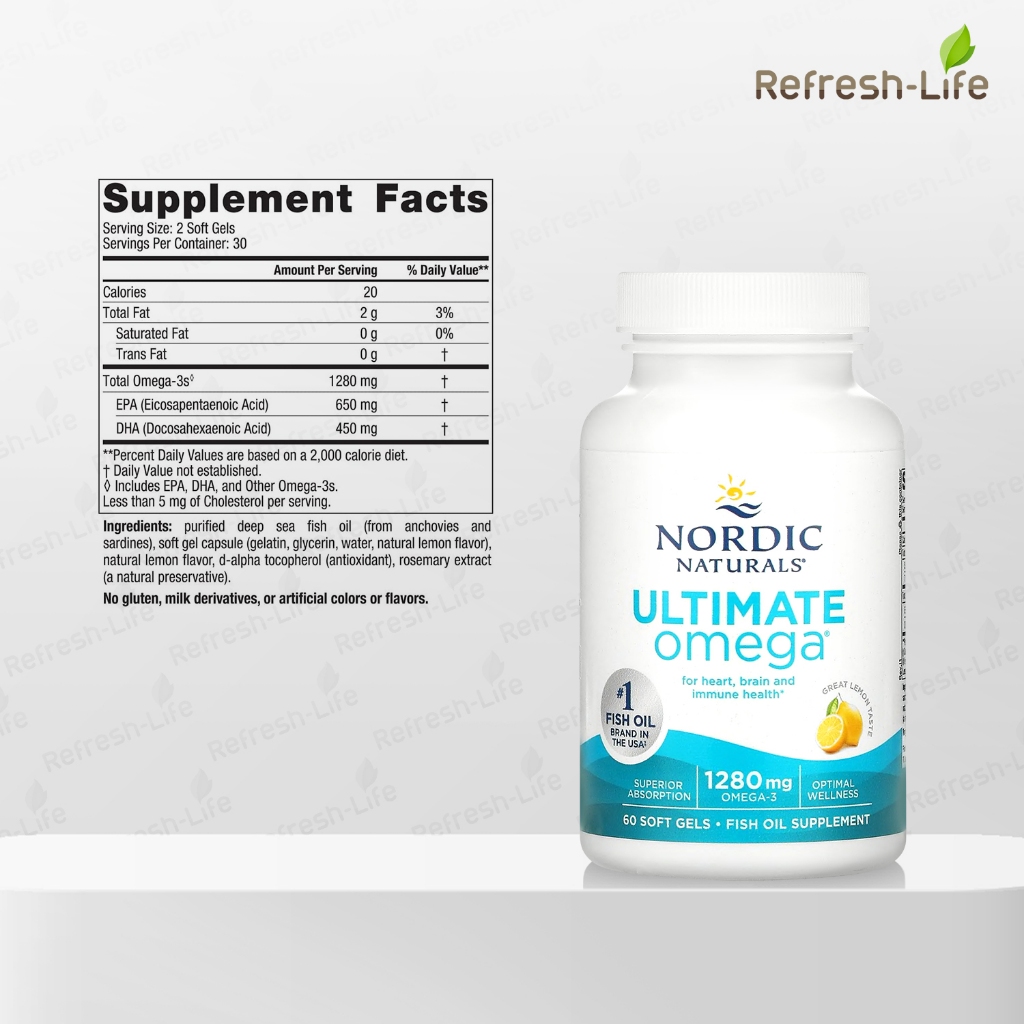 [พร้อมส่ง] Nordic Naturals Ultimate Omega 1280 mg น้ำมันปลา โอเมก้า 3 ...