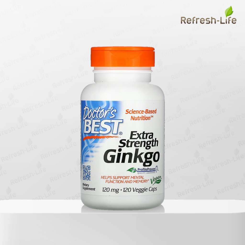 [พร้อมส่ง] Doctor's Best Extra Strength Ginkgo 120 mg แปะก๊วย Veganใบ ...