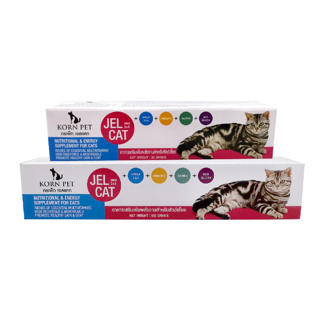 #อาหารเสริมแมว เจลอาหารเสริมเพิ่มพลังงาน korn pet jel cat ขนาด 30 และ ...