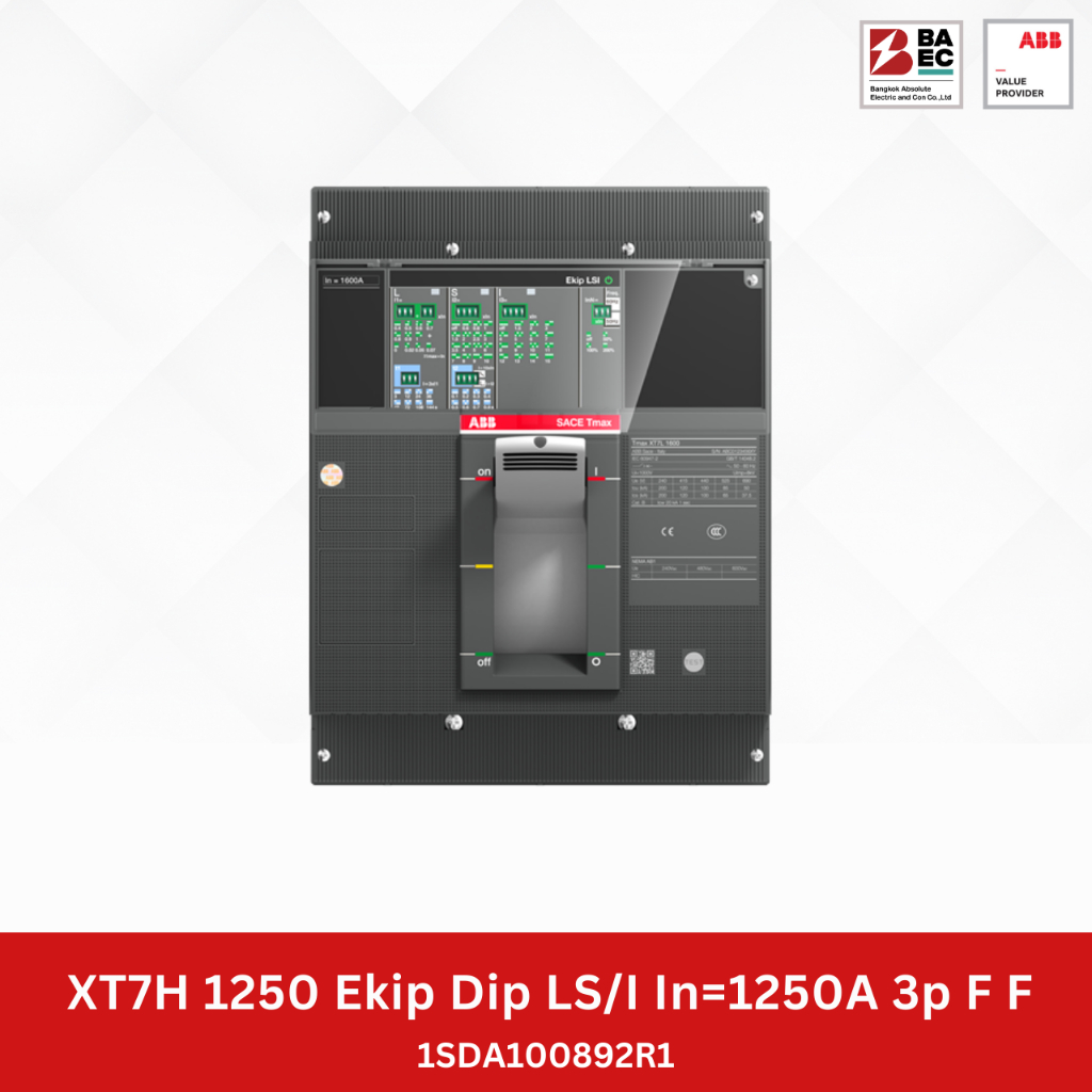 ABB เบรกเกอร์ XT7H 1250 Ekip Dip LS/I In=1250 3P 70KA | Shopee Thailand