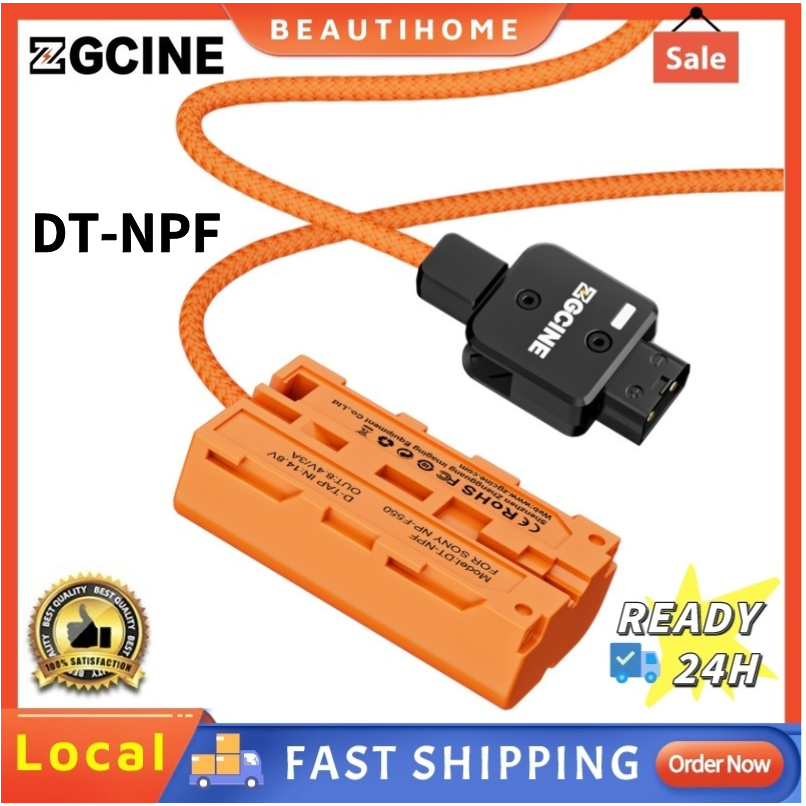 Zgcine DT-NPF D-Tap เป็น NPF สายถักแบตเตอรี่ดัมมี่ DC Coupler อุปกรณ์เสริมสําหรับจอภาพ/ไฟวิดีโอ ...