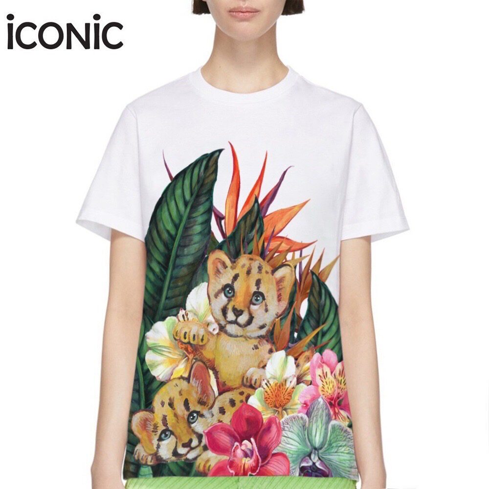 iCONiC CHETIE T-SHIRT #5630 เสื้อยืด พิมพ์ลาย ลูกเสือ ชีต้าร์ ใหญ่ ...