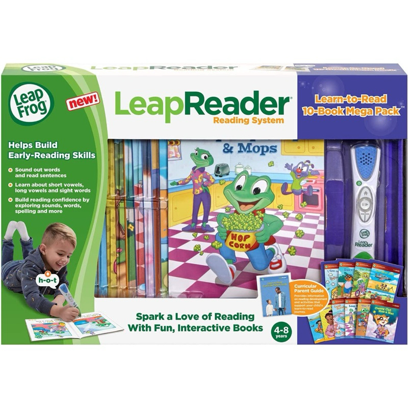 ปากกาอ่านหนังสือได้ LeapFrog LeapReader System Learn to Read 10 Book ...