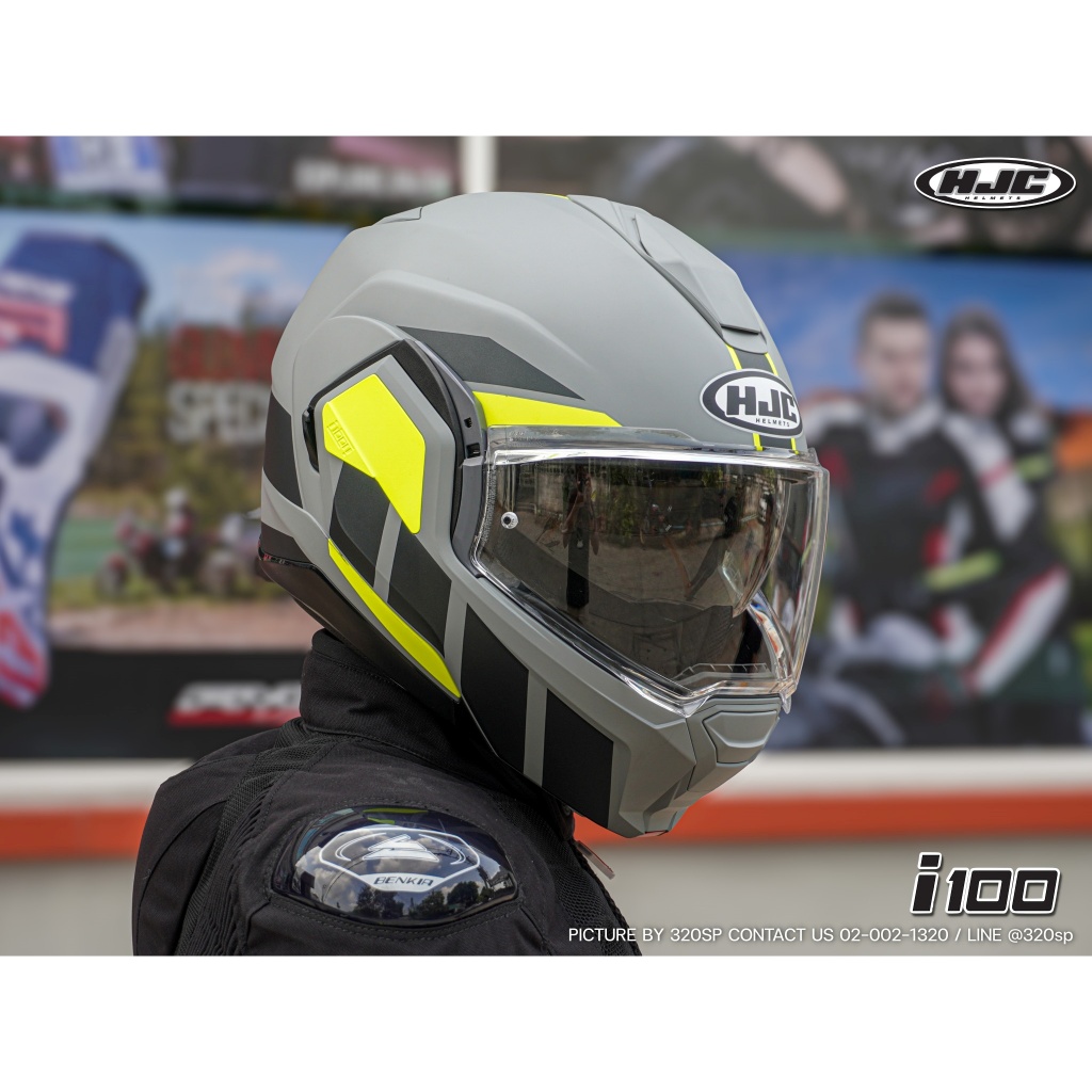 หมวกกันน็อคยกคาง HJC รุ่น i100 สไตล์ Filp Back ลายใหม่ล่าสุด ส่งไว ...
